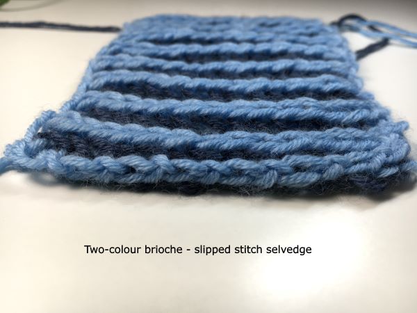 Brioche Tutorial 1 – Single-colour and Two-colour Brioche Stitch ...
