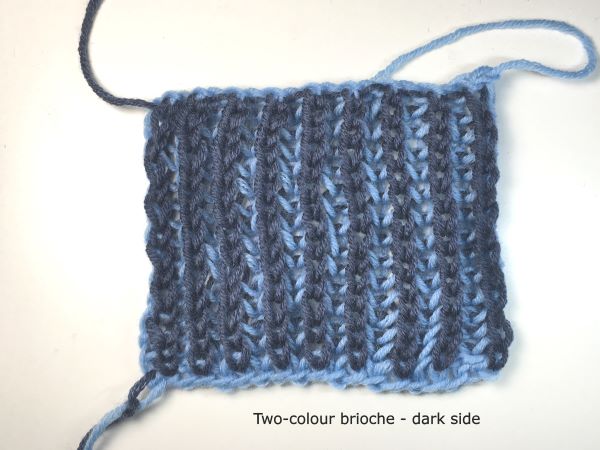 Brioche Tutorial 1 – Single-colour and Two-colour Brioche Stitch ...