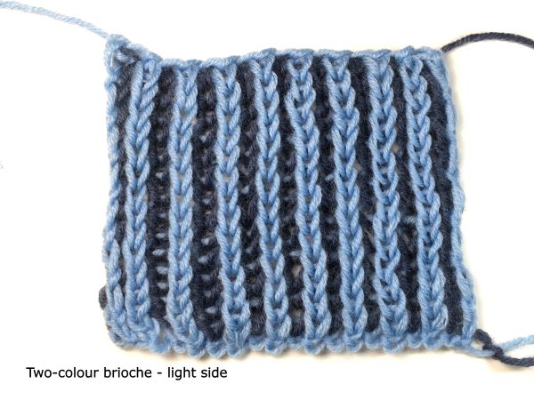 Brioche Tutorial 1 – Single-colour and Two-colour Brioche Stitch ...